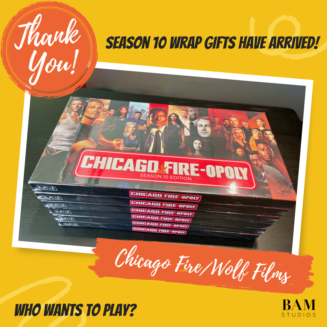 Chicago Fire's wrap gifts have arrived! - BAM Studios